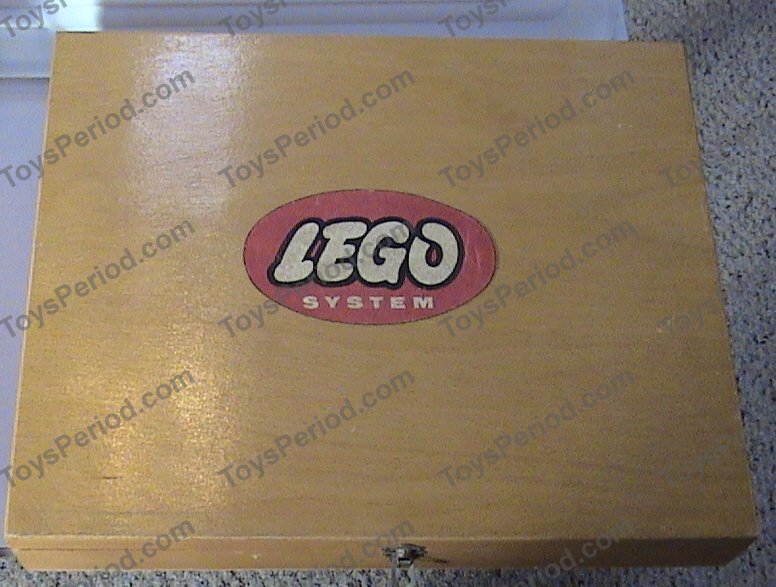 LEGO 822-2 Wooden Storage Box Medium (Single Latch) with Contents Set ...