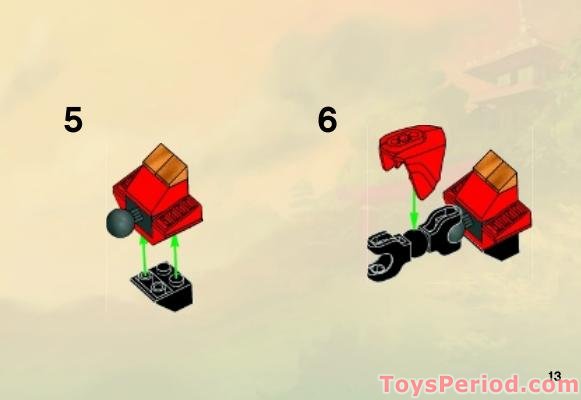 LEGO 70500 Kai's Fire Mech Instructions and Parts List