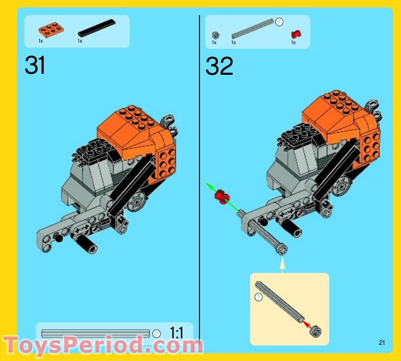 LEGO 7291 Street Rebel Instructions and Parts List
