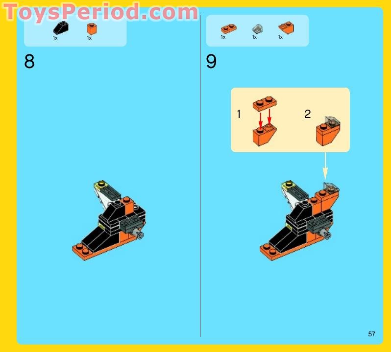 LEGO 7345 Transport Chopper Instructions and Parts List