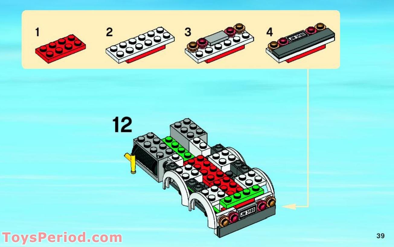 LEGO 3180 Tank Truck Instructions and Parts List