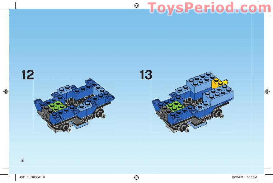 LEGO 4635 Fun with Vehicles Instructions and Parts List