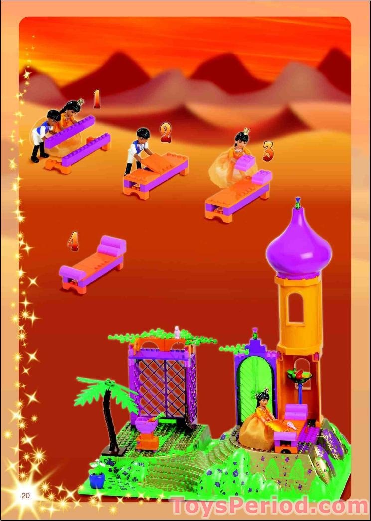 LEGO 5858-1 The Golden Palace, Blue Box Instructions and Parts List