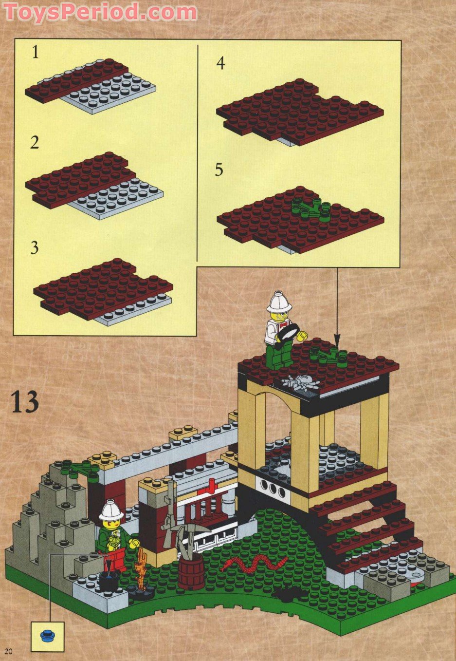 LEGO 5987 Dino Research Compound Instructions and Parts List
