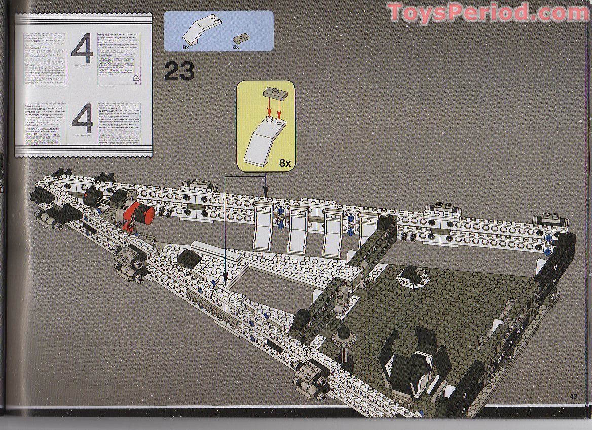 LEGO 6211 Imperial Star Destroyer Instructions and Parts List
