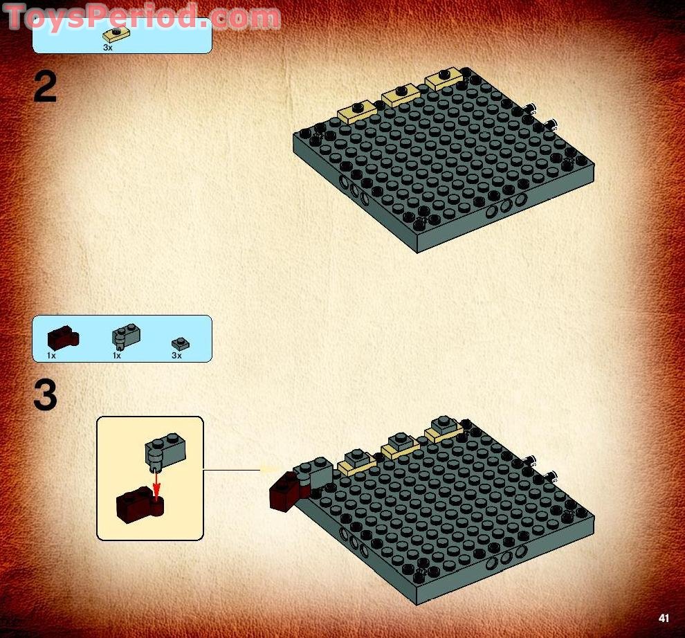 LEGO 7623 Temple Escape Instructions and Parts List