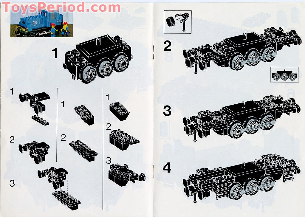 LEGO 7760 Diesel Shunter Locomotive, 12v Instructions and Parts List