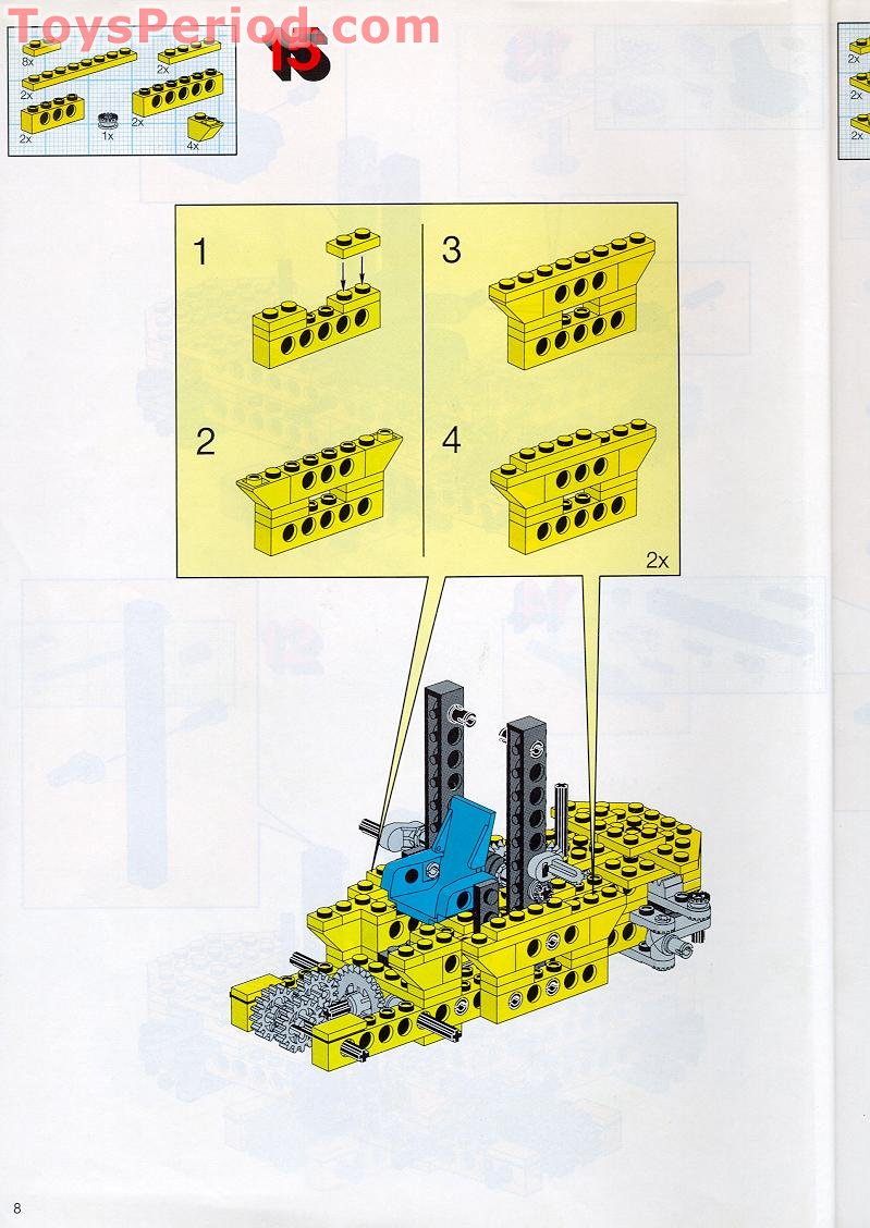 LEGO 8872 Forklift Transporter Instructions and Parts List