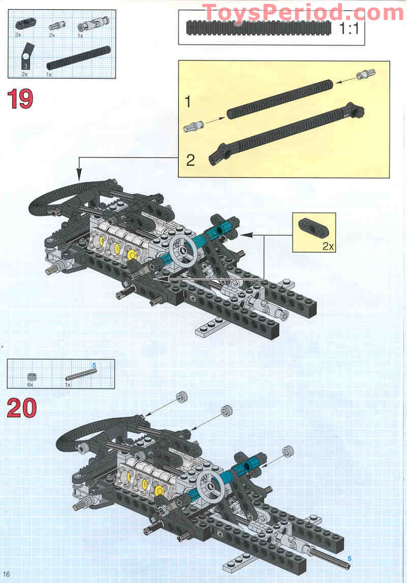 LEGO 8428 Turbo Command Instructions and Parts List