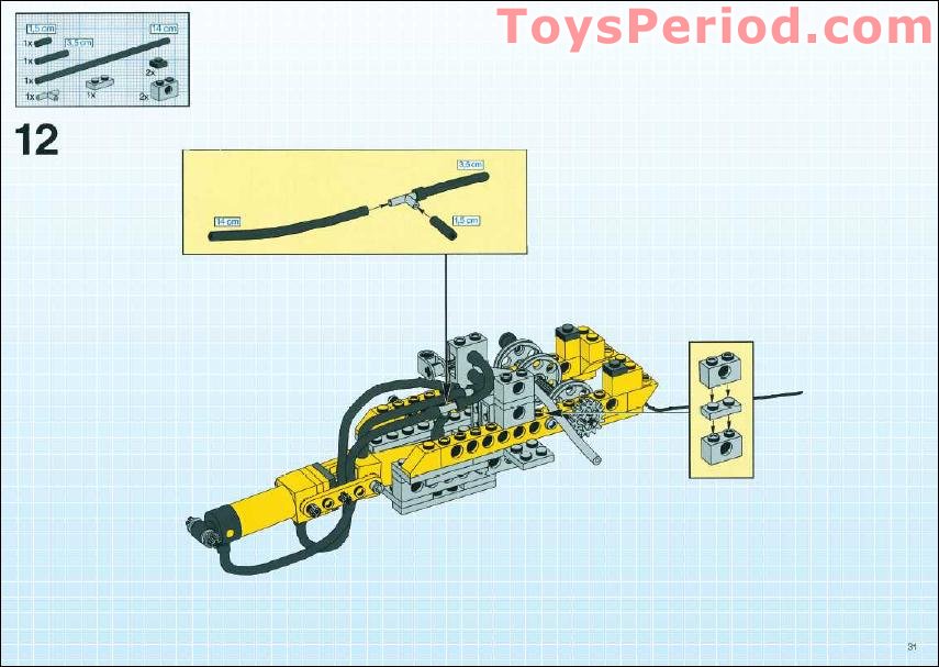 LEGO 8438 Pneumatic Crane Truck Instructions and Parts List
