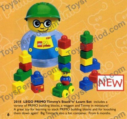 LEGO 2018 Timmy's Stack 'n' Learn Set Parts List