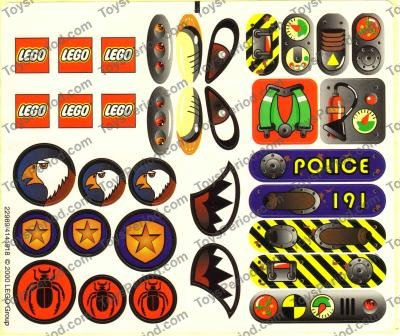 LEGO Sets with Part 2909stk01 Sticker Sheet for Set 2909 - (22989/4141918)