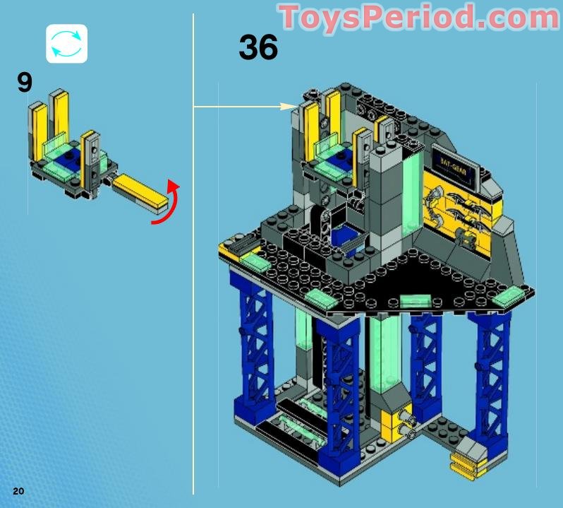 LEGO 6860 The Batcave Instructions and Parts List