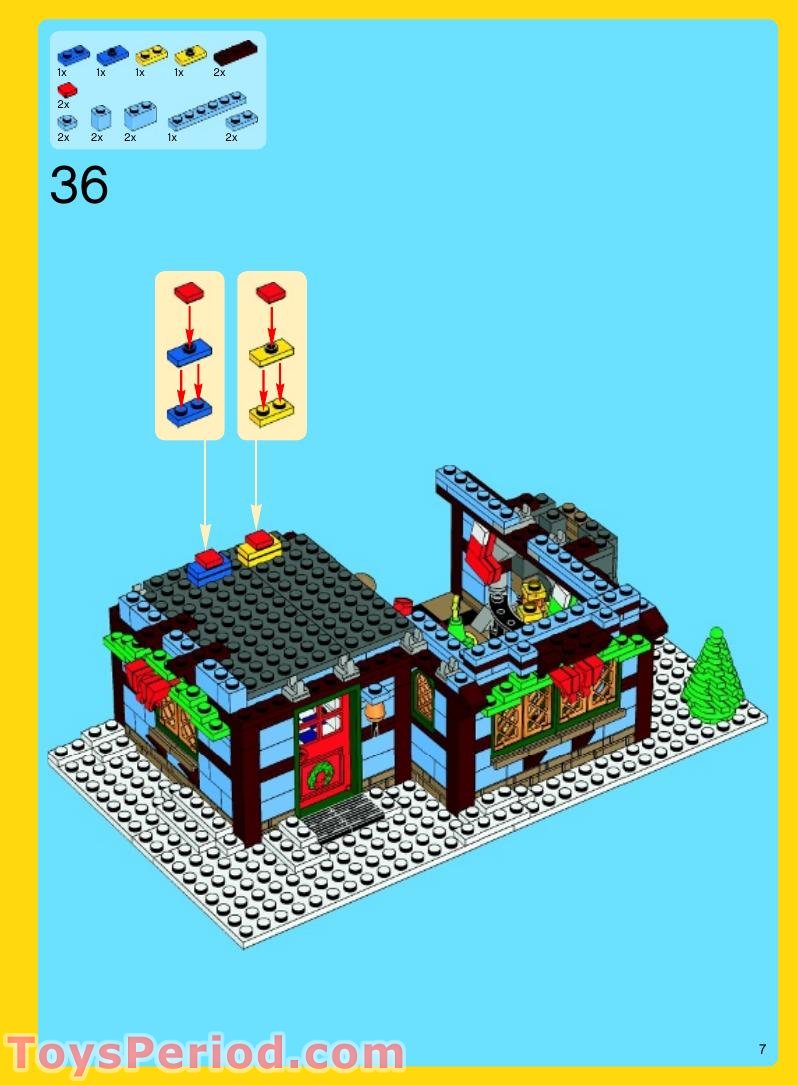 LEGO 10229 Winter Village Cottage Instructions and Parts List