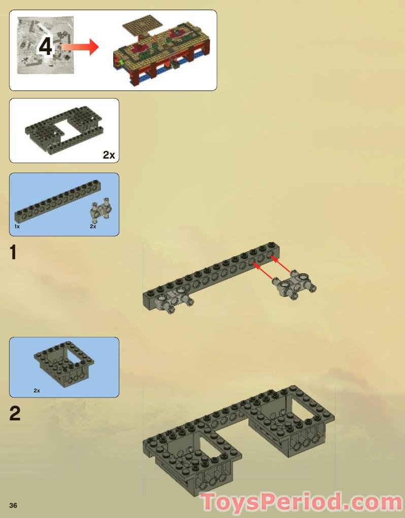LEGO 2507 Fire Temple Instructions and Parts List
