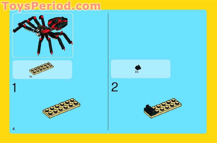 LEGO 4994 Fierce Creatures Instructions and Parts List