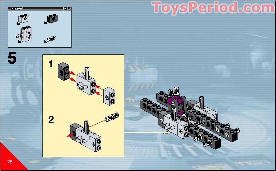 LEGO 5218 Pneumatic Pack Instructions and Parts List