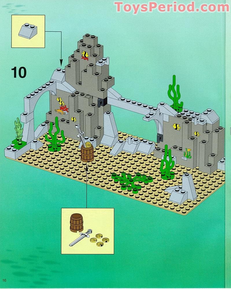 LEGO 6558 Shark Cage Cove Instructions and Parts List
