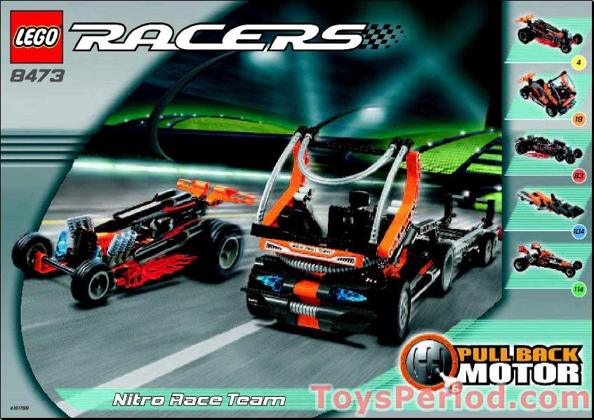 LEGO 8473 Nitro Race Team Instructions and Parts List