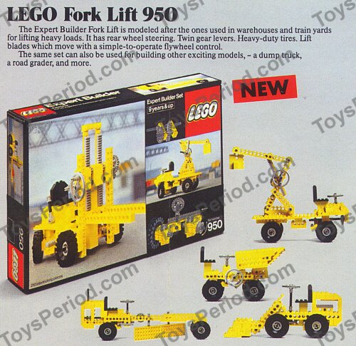 LEGO 950 Fork Lift Instructions and Parts List