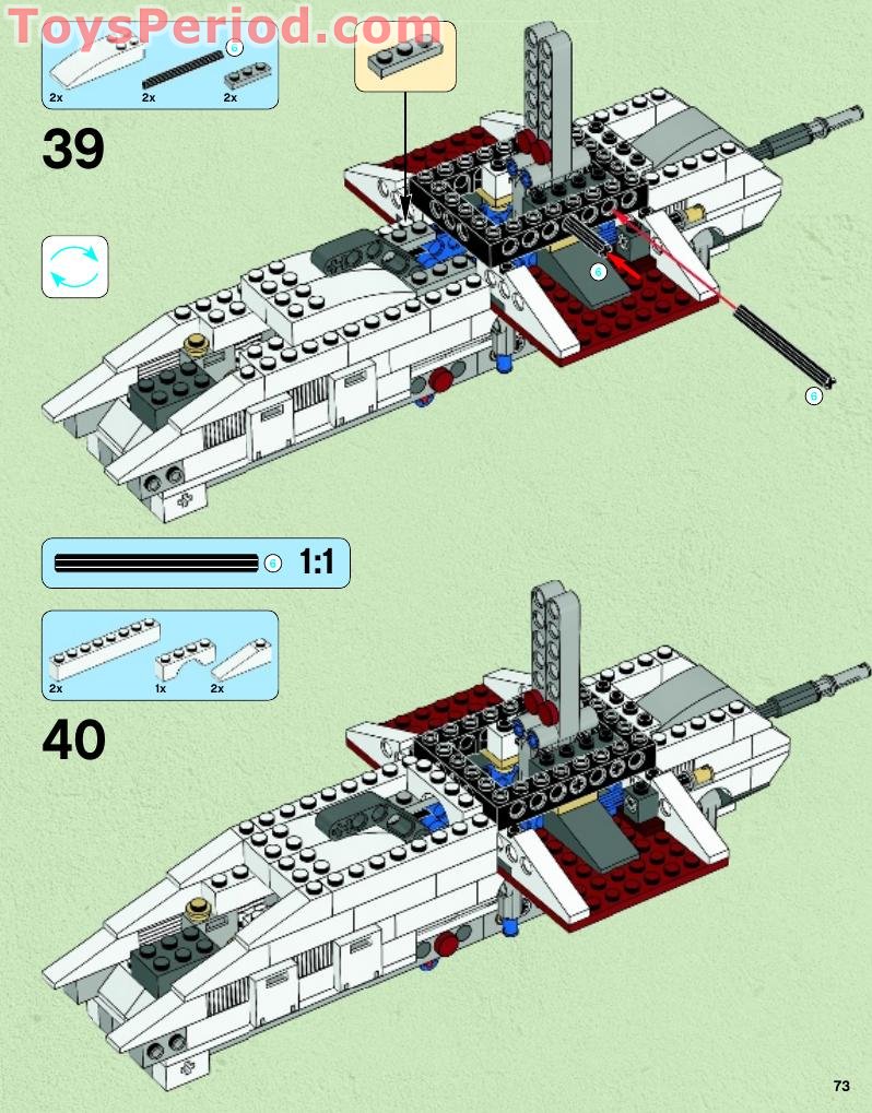 LEGO 75021 Republic Gunship Instructions and Parts List