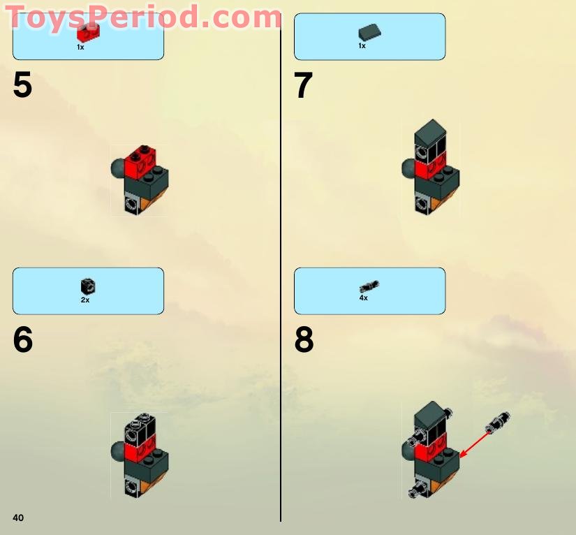 LEGO 9448 Samurai Mech Instructions and Parts List