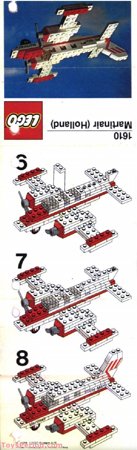 LEGO 1610-2 Martinair Holland Promotional Set, Cessna Airplane ...