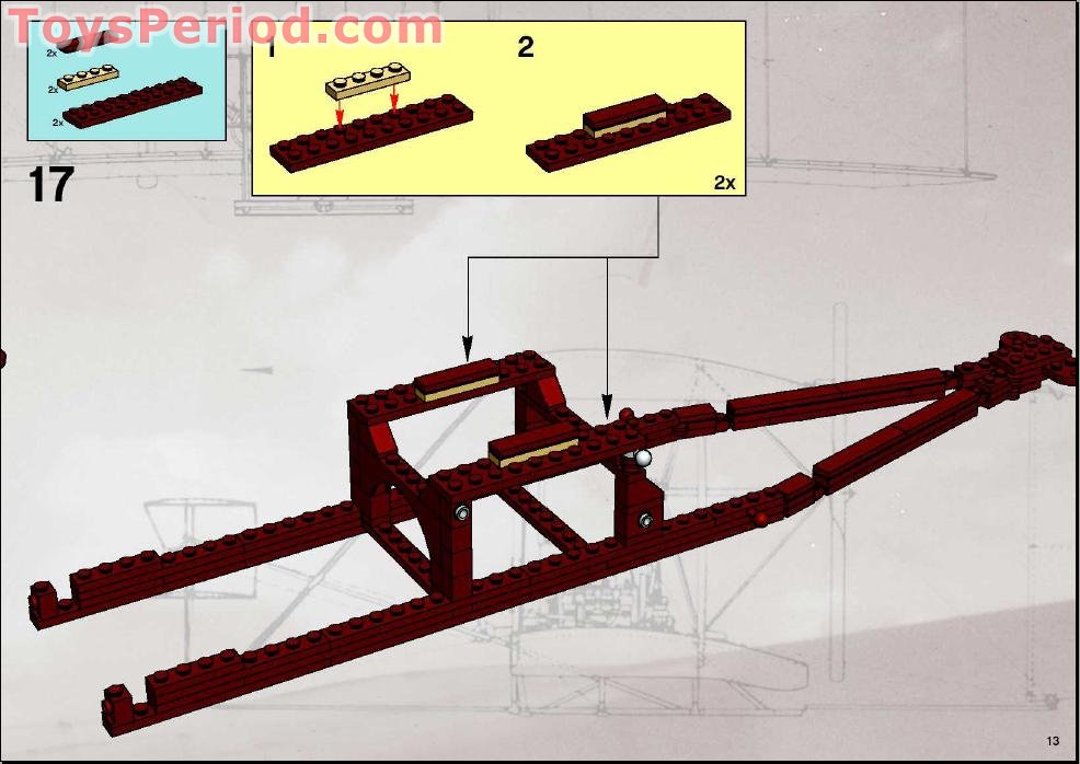 LEGO 10124 Wright Flyer Instructions and Parts List