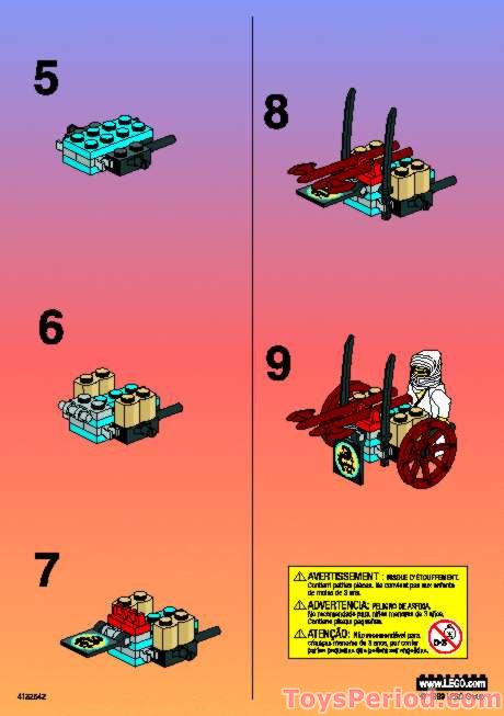 LEGO 1269 White Ninja Instructions and Parts List