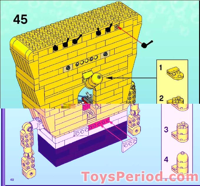 LEGO 3826 Build-a-Bob Instructions and Parts List