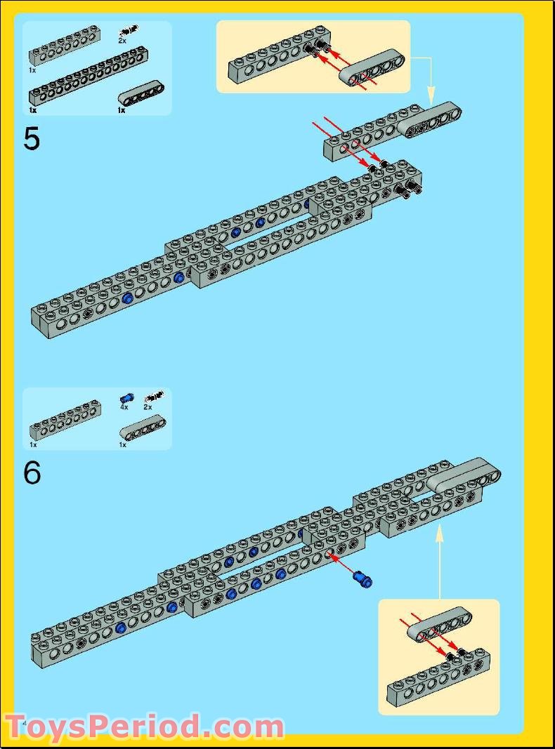 LEGO 4896 Roaring Roadster Instructions and Parts List