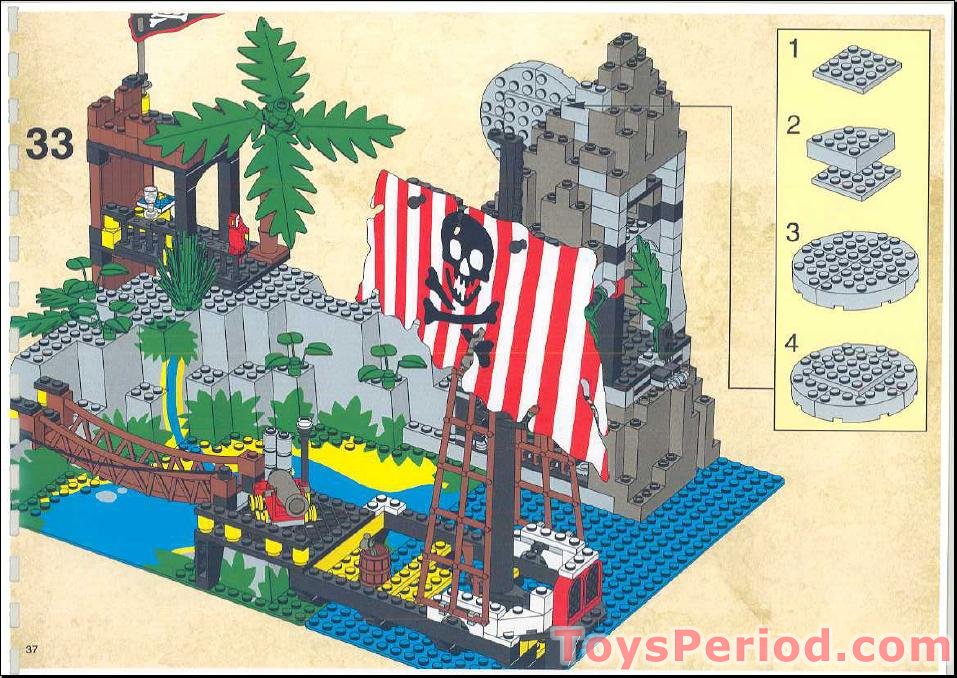 LEGO 6281 Pirates Perilous Pitfall Instructions and Parts List