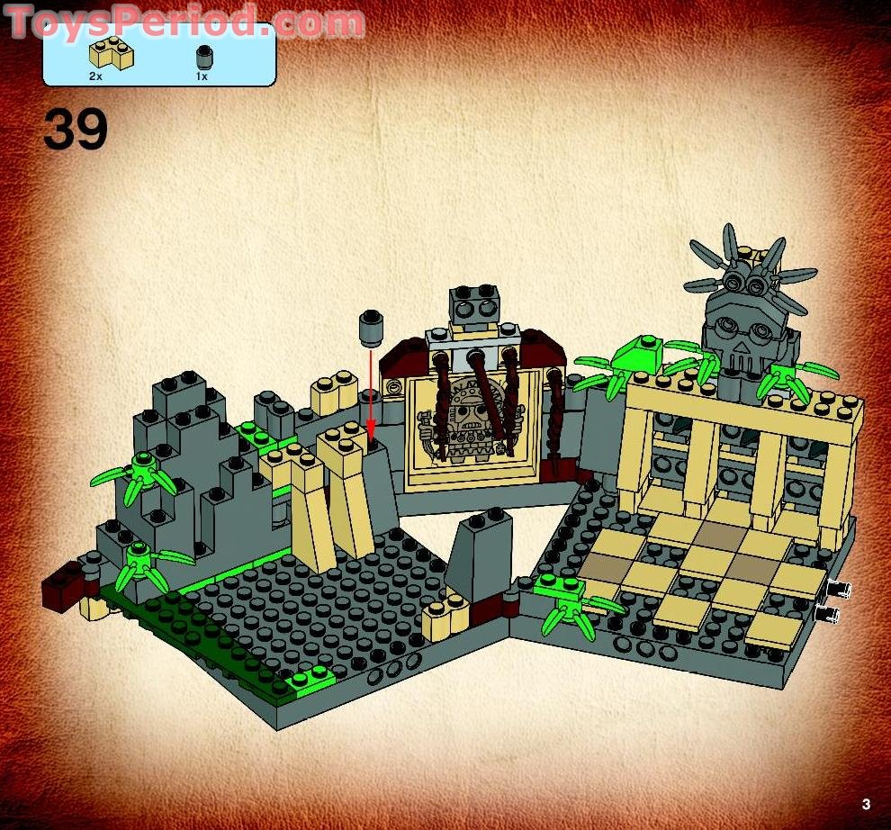 LEGO 7623 Temple Escape Instructions and Parts List