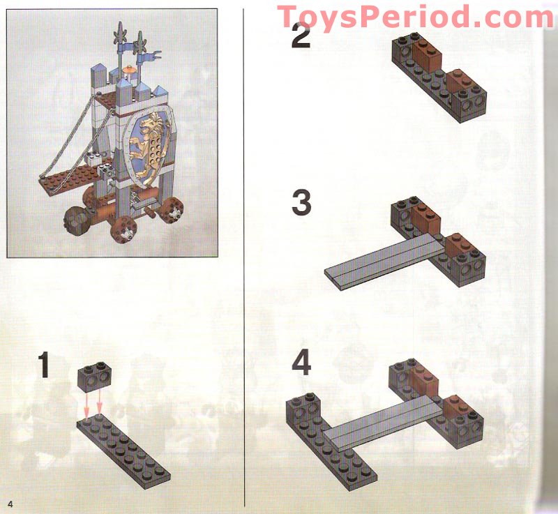 LEGO 8875 King's Siege Tower Set Parts Inventory and Instructions ...