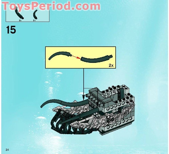 LEGO 8926 Toa Undersea Attack Instructions and Parts List