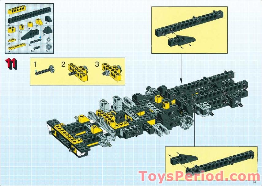 LEGO 8431 Pneumatic Crane Truck Instructions and Parts List