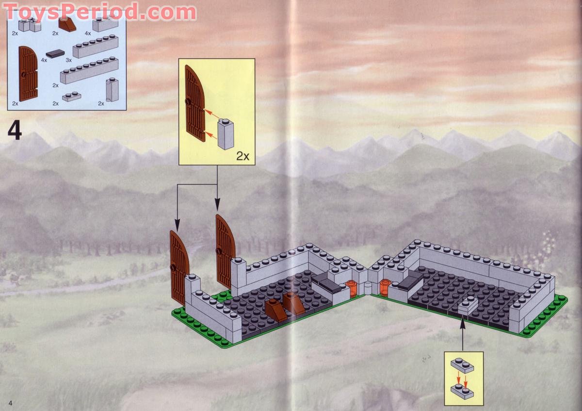 LEGO 3739 Blacksmith Shop Instructions and Parts List