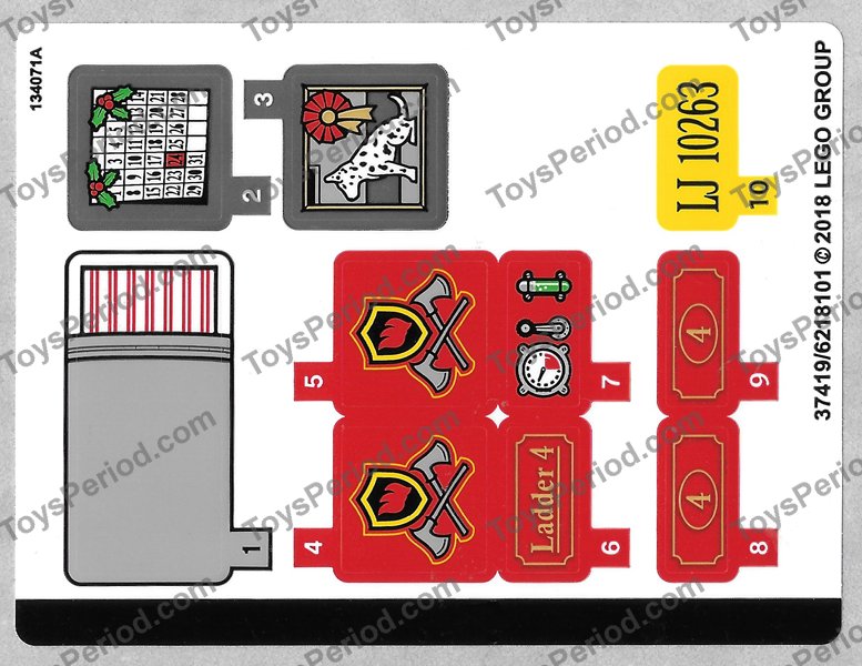 LEGO Sets with Part 10263stk01 Sticker Sheet for Set 10263 - (37419/ ...