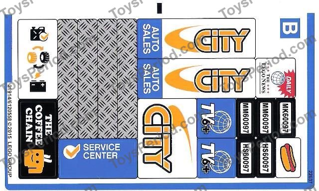 LEGO Sets with Part 60097stk02a Sticker Sheet for Set 60097 - Sheet 2 ...