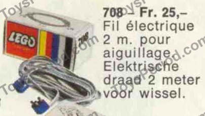 LEGO 708-1 12v Extension Cord Pack Set Parts List