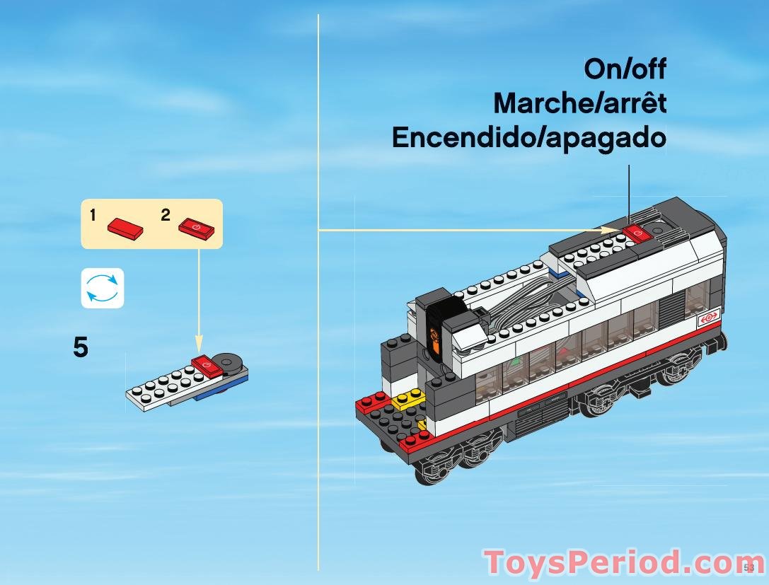 LEGO 60051 High-speed Passenger Train Instructions and Parts List