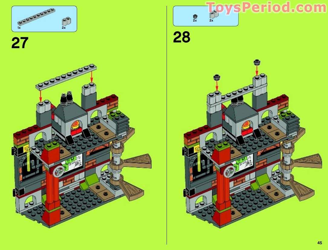 LEGO 79103 Turtle Lair Attack Instructions and Parts List