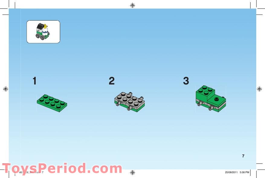 LEGO 4635 Fun with Vehicles Instructions and Parts List