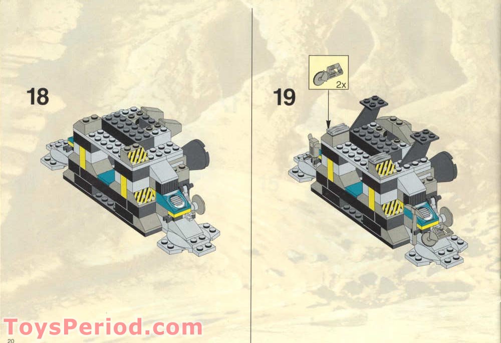 LEGO 4980 Tunnel Transport Instructions and Parts List