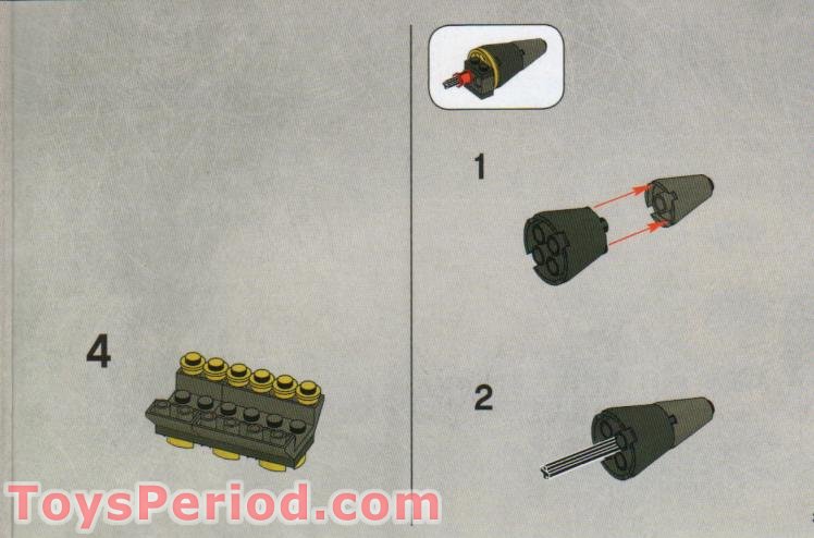 LEGO 7656 General Grievous Starfighter Instructions and Parts List