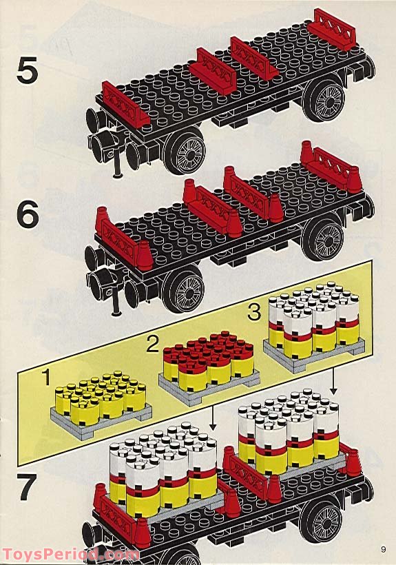 LEGO 7722 Steam Cargo Train, Battery Instructions and Parts List