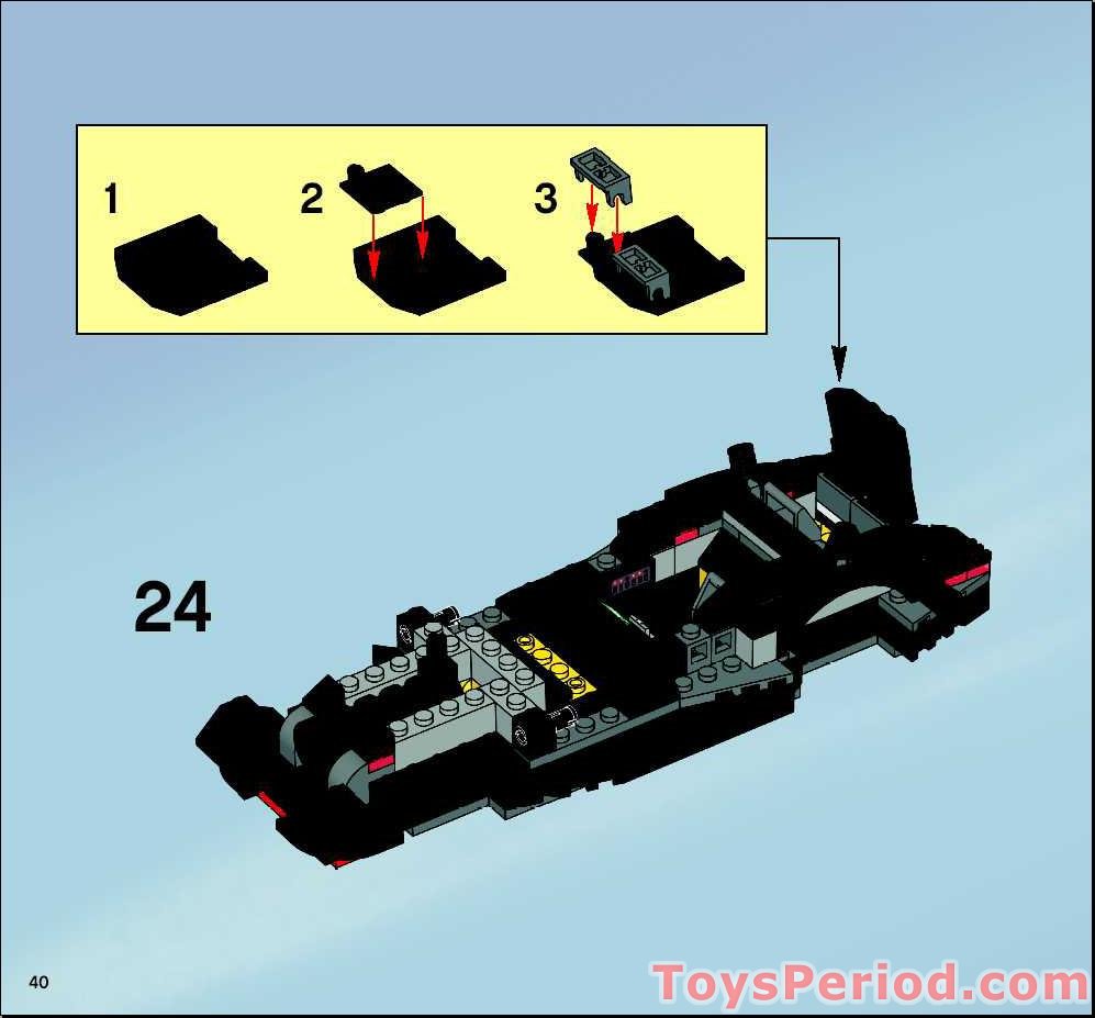LEGO 7781 The Batmobile: Two-Face's Escape Instructions and Parts List
