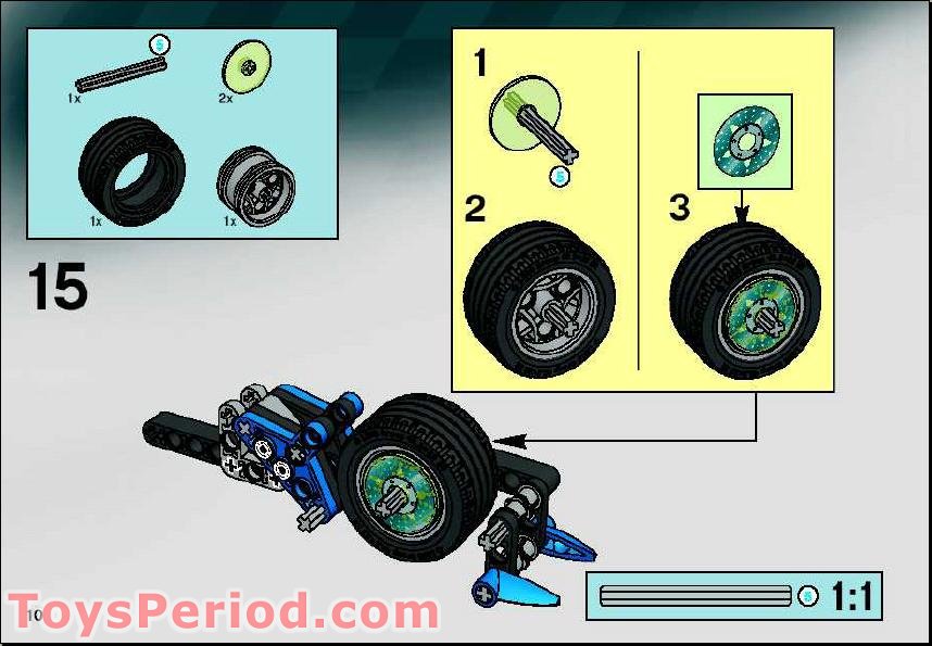 LEGO 8646 Speed Slammer Bike Instructions and Parts List