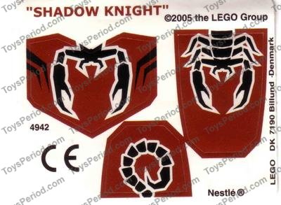 LEGO Sets with Part 4942stk01 Sticker Sheet for Set 4942