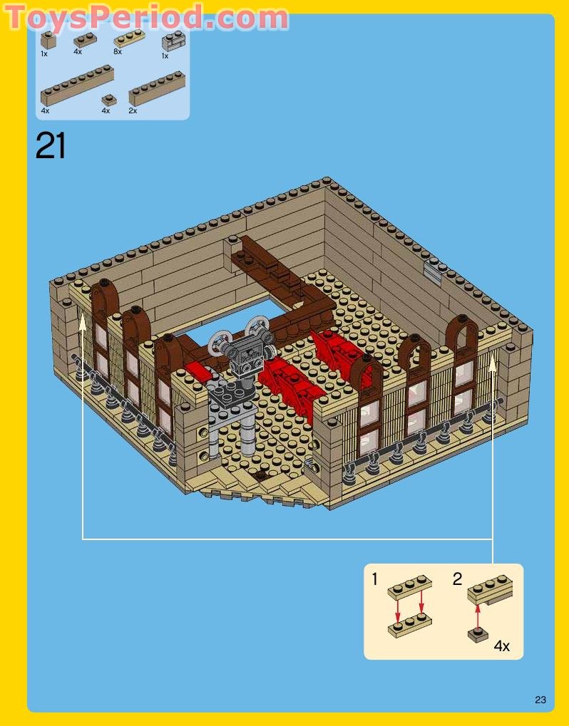 LEGO 10232 Palace Cinema Instructions and Parts List